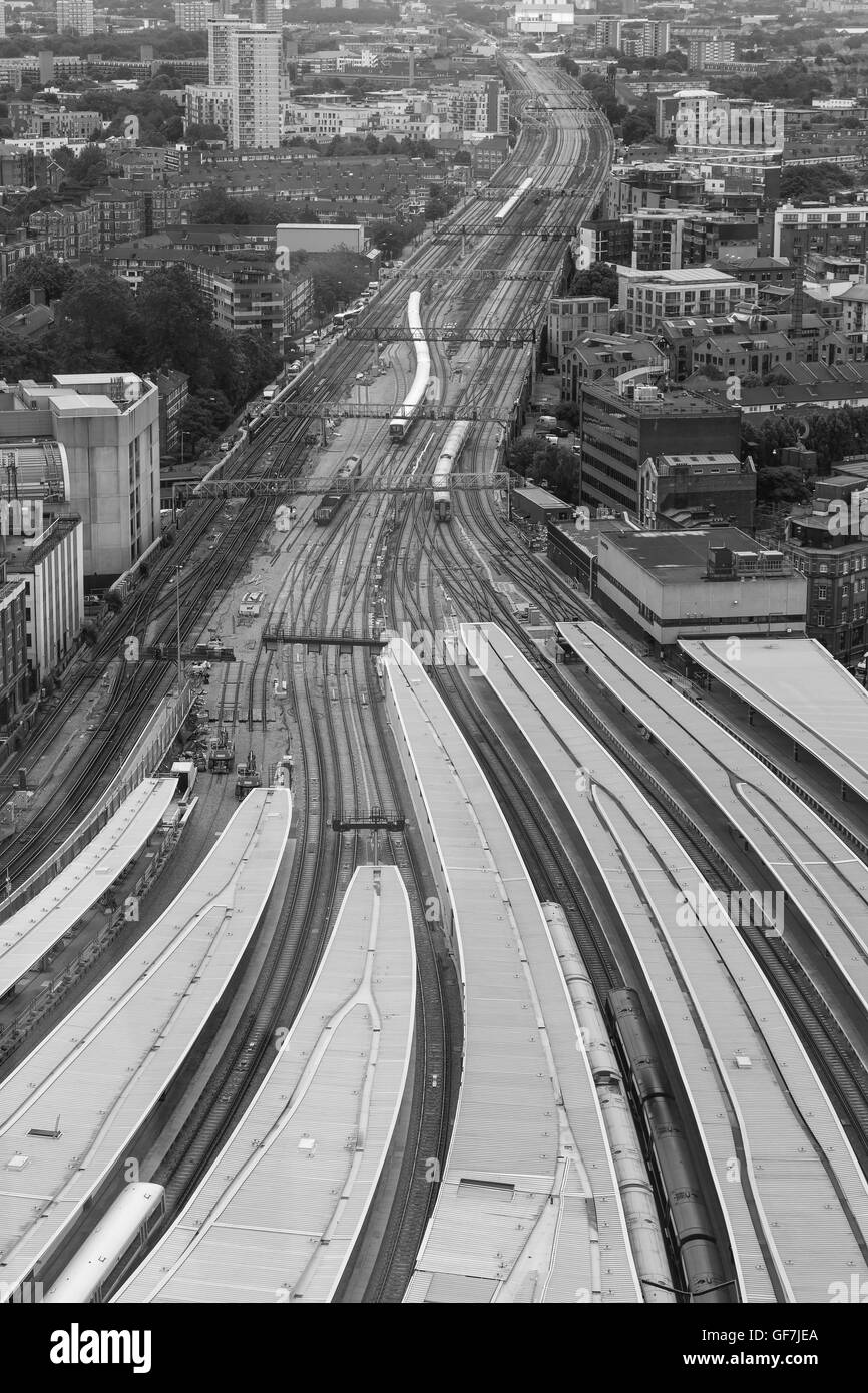 Train tracks Black and White Stock Photos & Images - Alamy