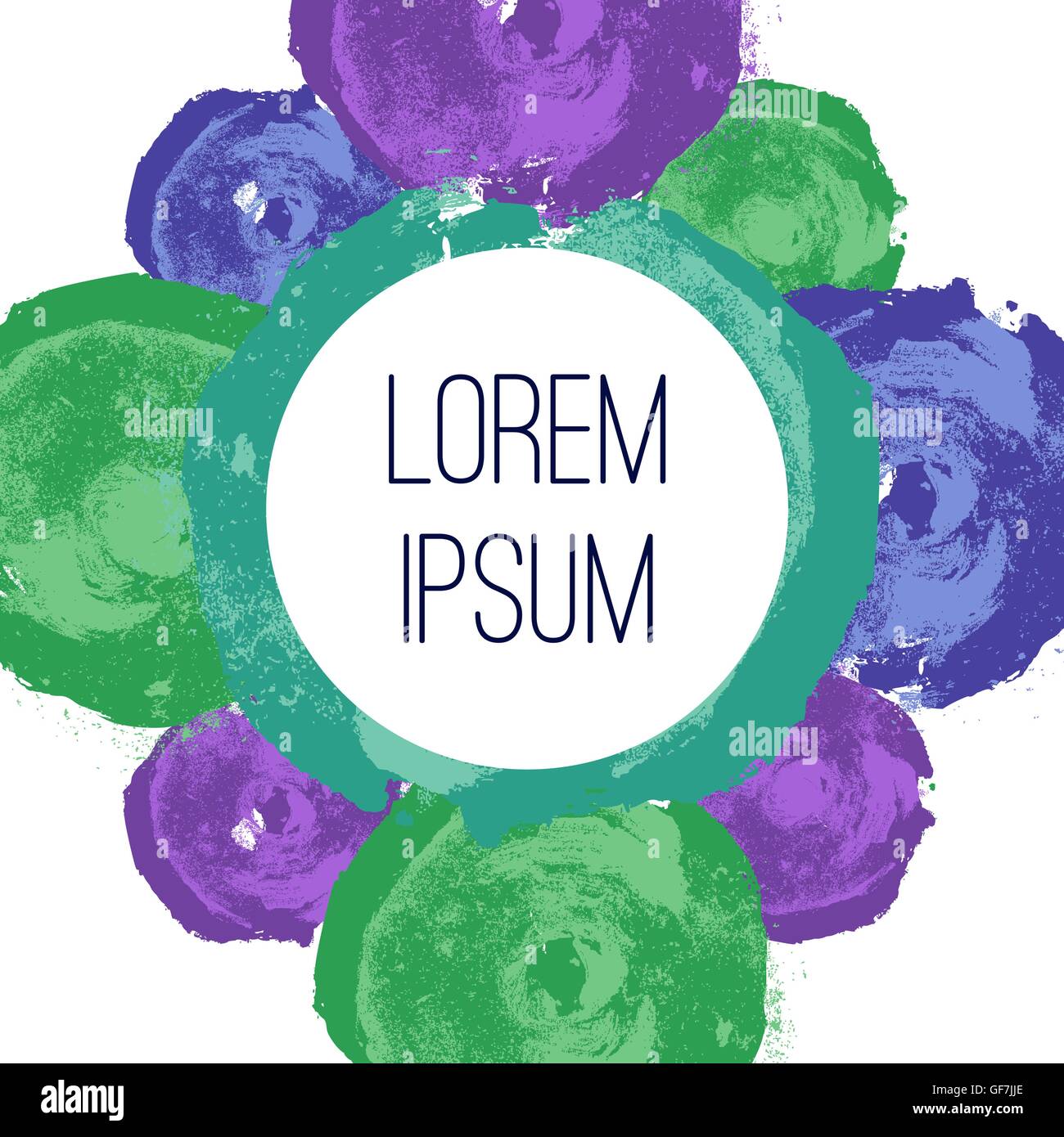 Abstract Circle Frame Design Element isolated on white background Stock ...