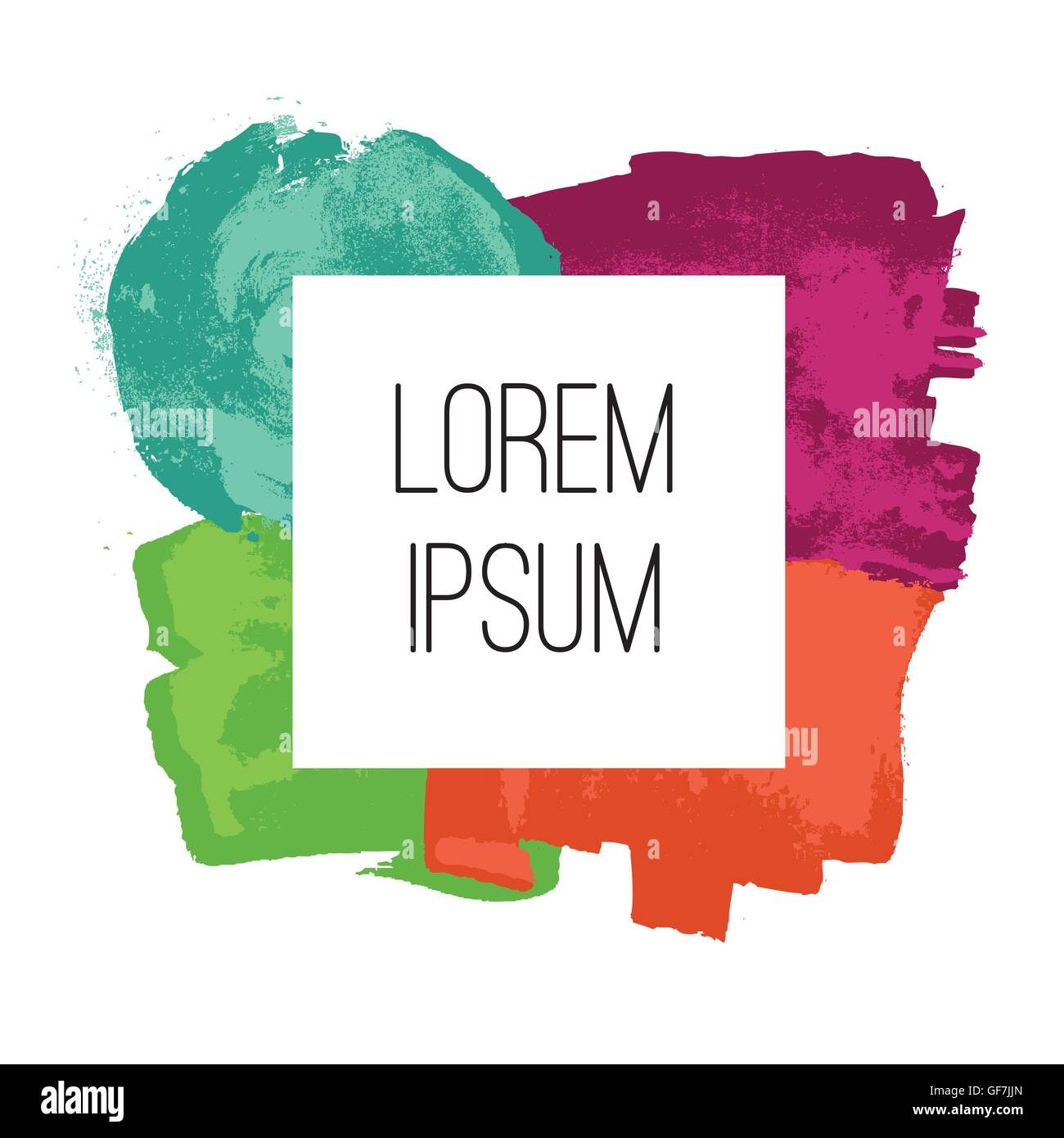 Abstract Square Frame Design Element isolated on white background Stock ...