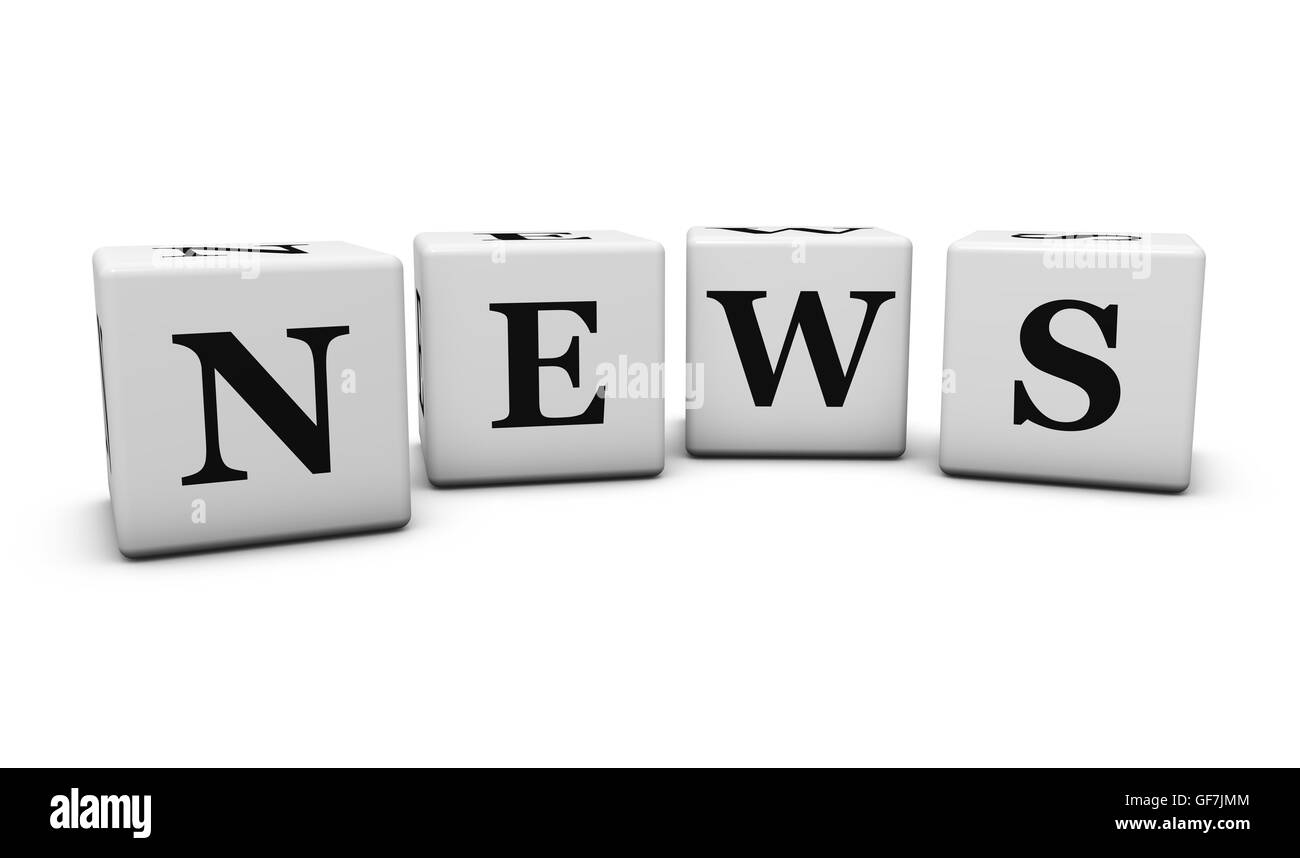 News sign and word on cubes isolated on white background Stock Photo ...