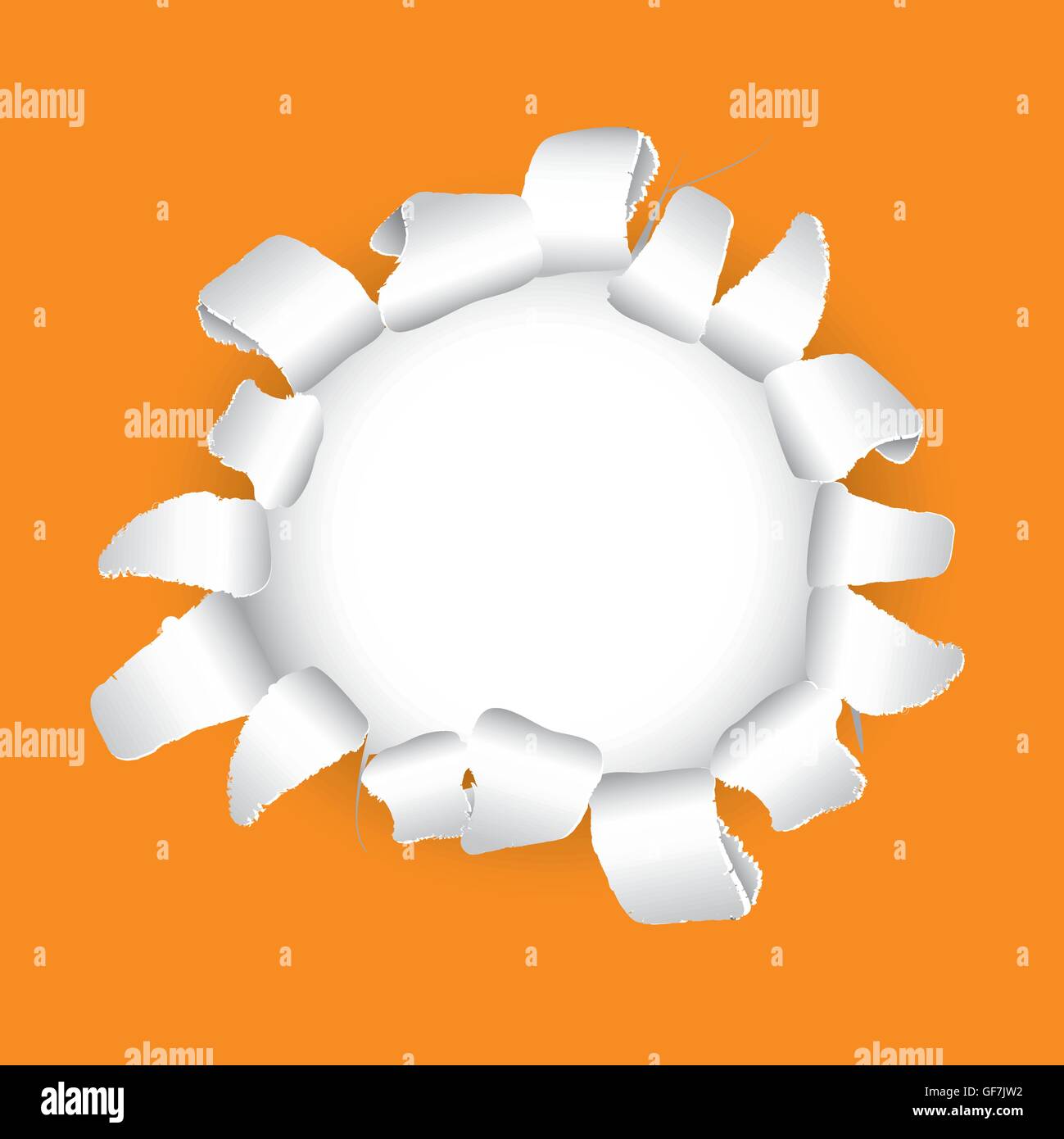 Ripped paper with white hole full vector background Stock Vector Image ...