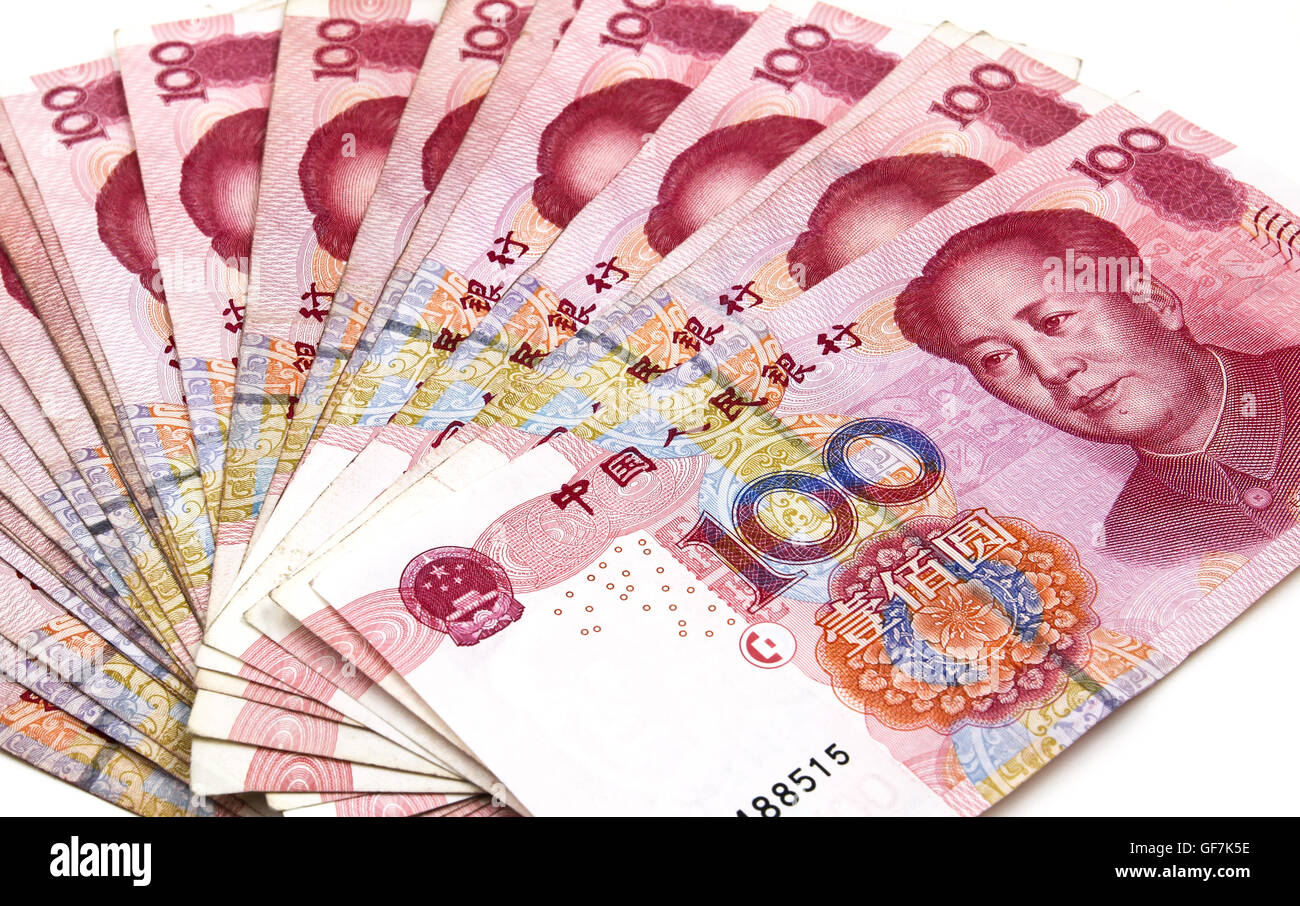 Chinese yuan money 100 banknotes Stock Photo - Alamy