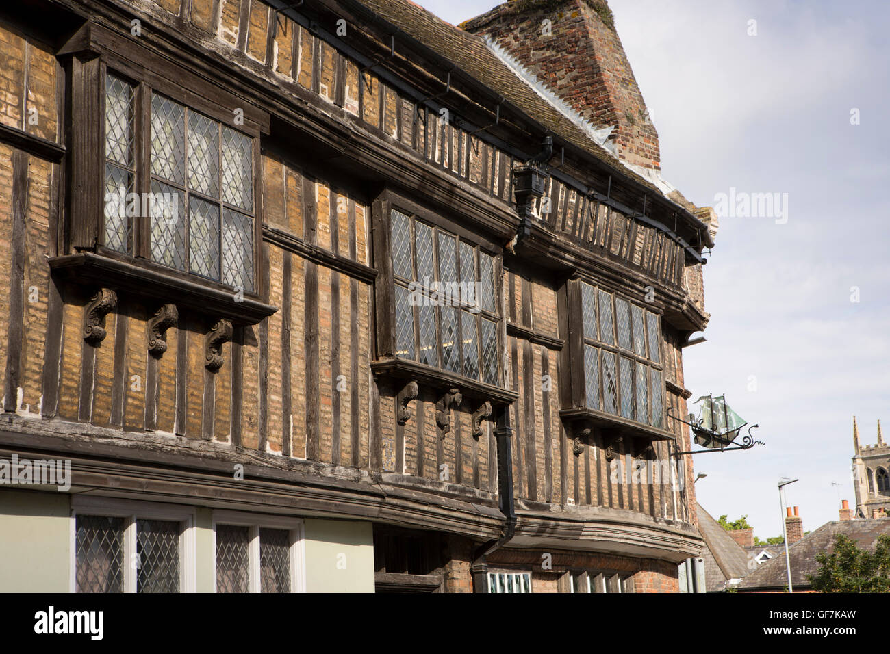 UK, England, Norfolk, King’s Lynn, Bridge Street, timber structure of ...