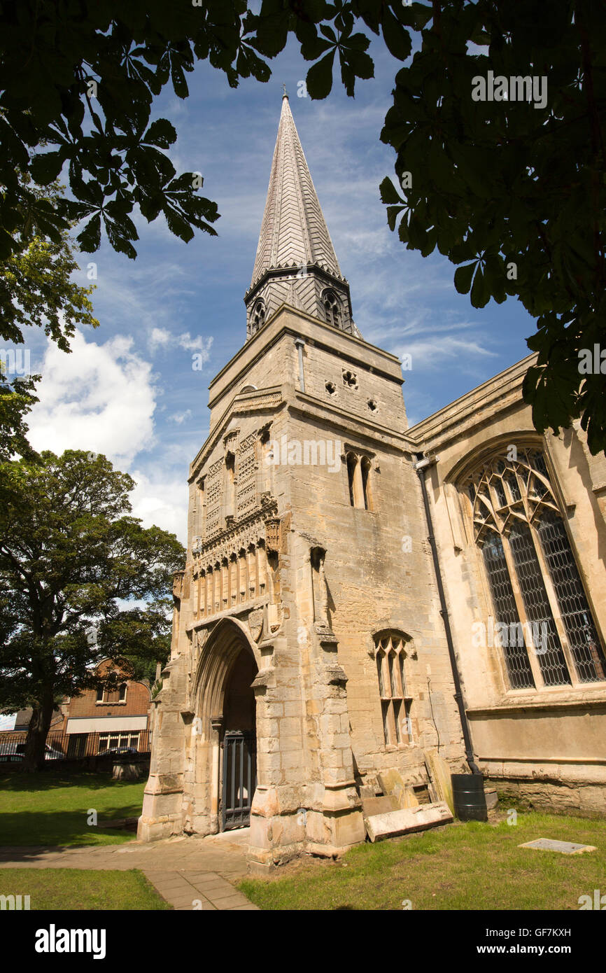 UK, England, Norfolk, King’s Lynn, St Nicholas’ Chapel south porch and ...