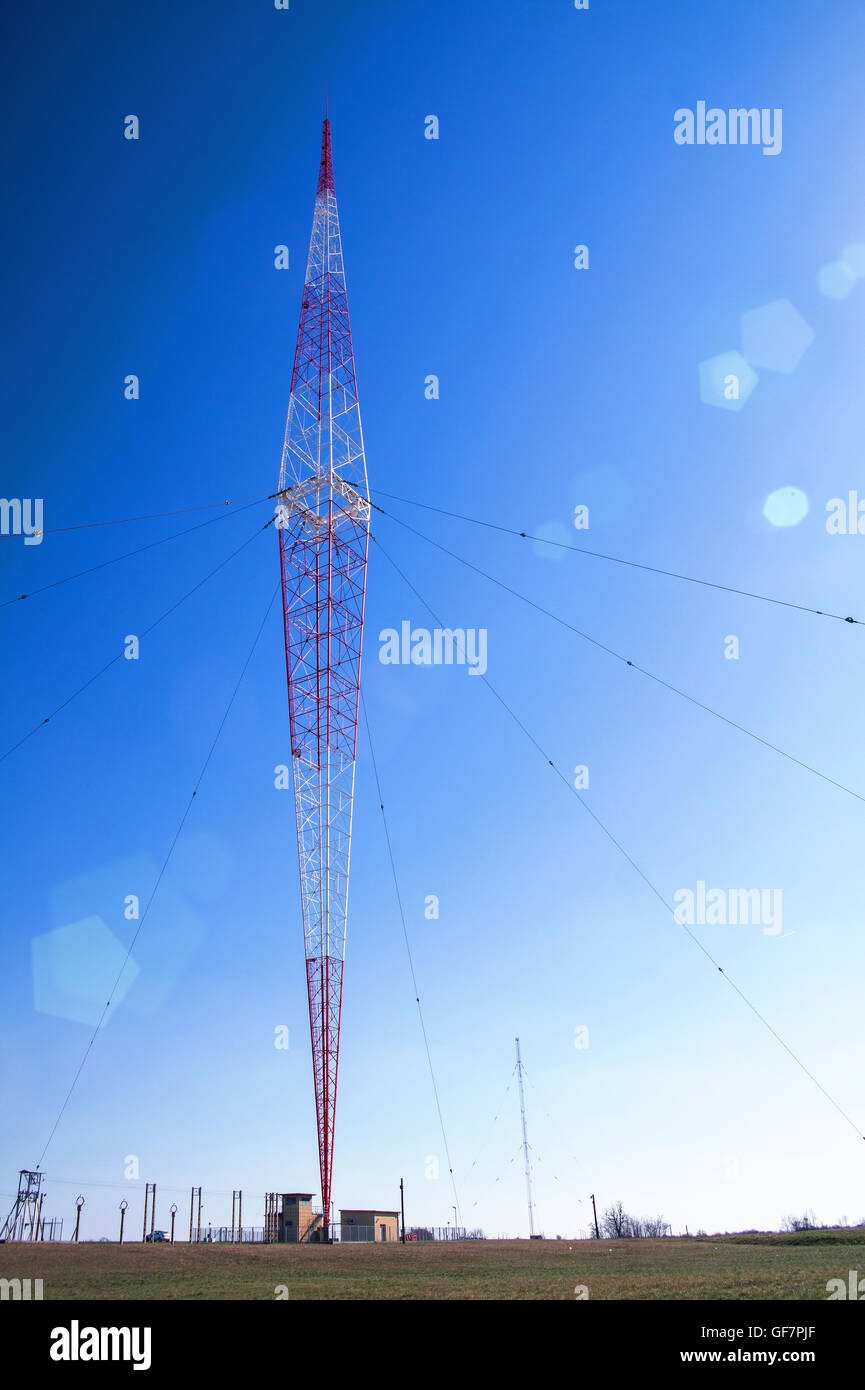 The highest telecommunications mast tower in Europe Stock Photo - Alamy