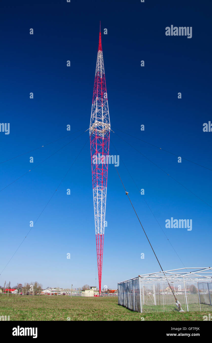 The highest telecommunications mast tower in Europe Stock Photo - Alamy