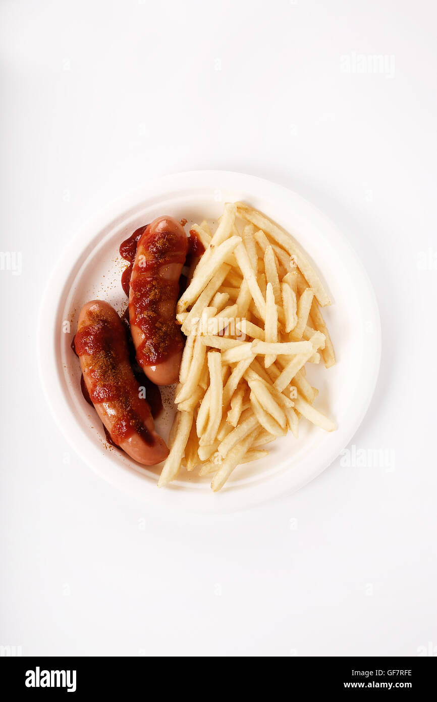 German food currywurst table hi-res stock photography and images - Alamy