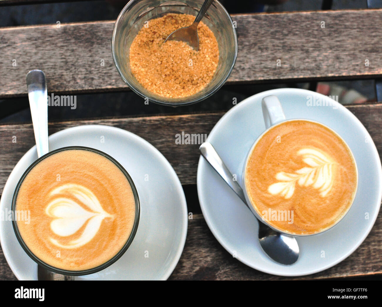 Two coffee cups table hi-res stock photography and images - Alamy