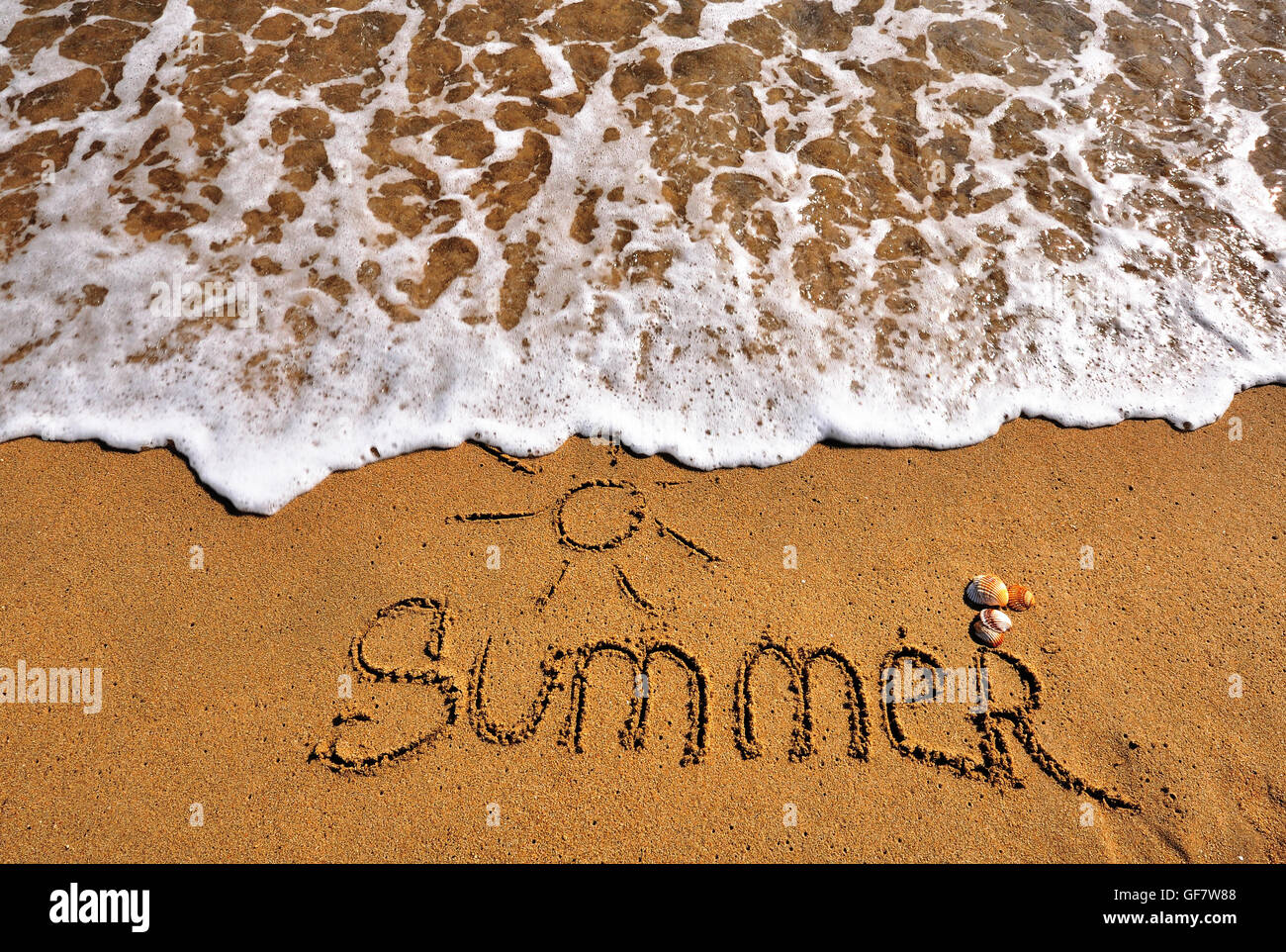 Greece beach sign sun beach summer hi-res stock photography and images ...