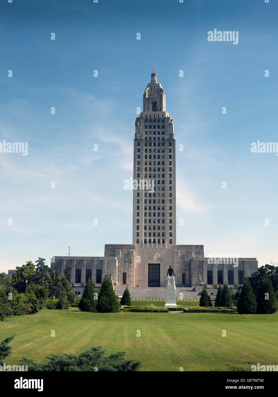 The Louisiana State Capital Building in Baton Rouge Louisiana in the ...