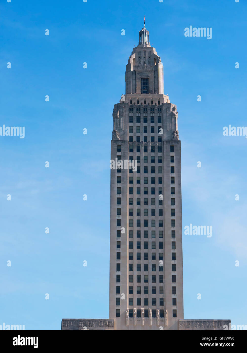 The Louisiana State Capital Building in Baton Rouge Louisiana in the ...