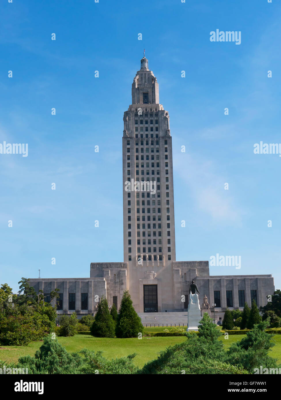 The Louisiana State Capital Building in Baton Rouge Louisiana in the ...