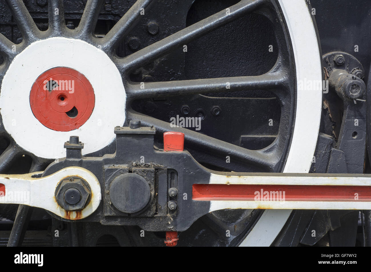 Close up of old steam locomotive wheel Stock Photo - Alamy