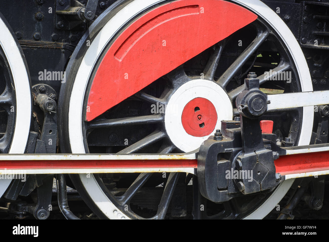Close up of old steam locomotive wheel Stock Photo - Alamy