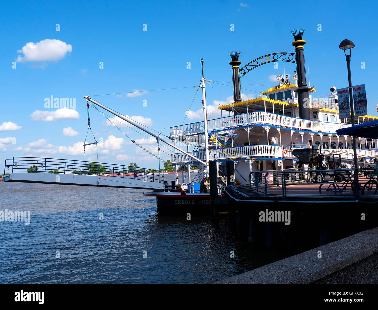 The Paddle Wheeler Creole Queen in New Orleans Louisiana USA Stock ...