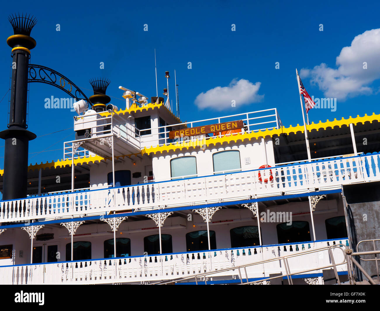 The Paddle Wheeler Creole Queen in New Orleans Louisiana USA Stock ...