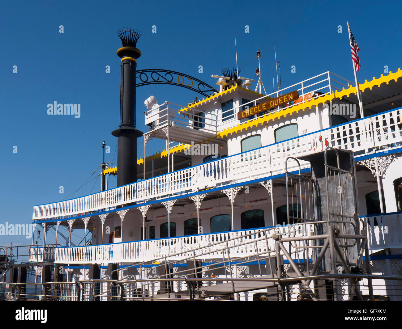The Paddle Wheeler Creole Queen in New Orleans Louisiana USA Stock ...