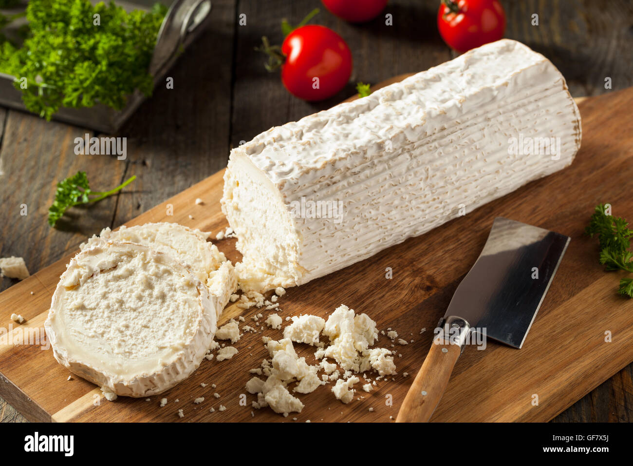 Raw White Organic Goat Cheese Ready for Cooking Stock Photo - Alamy