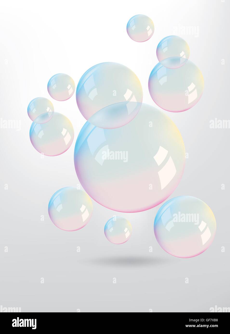 Beautiful colors reflection on the bubbles Stock Photo - Alamy