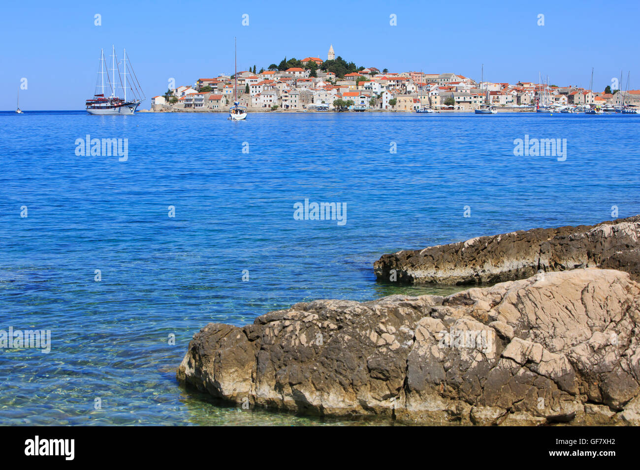 Panoramic view of Primosten, Croatia Stock Photo - Alamy