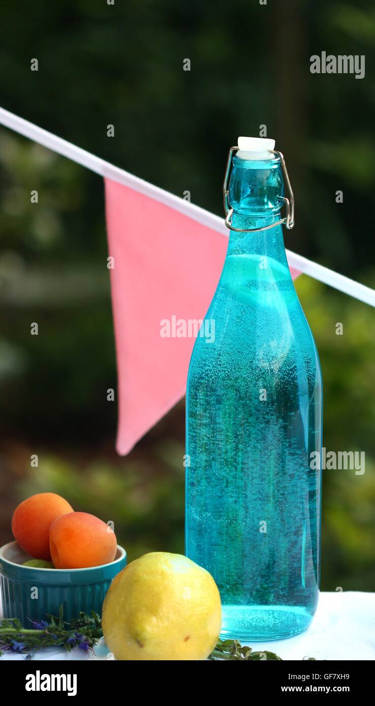 lemonade on the garden table Stock Photo - Alamy