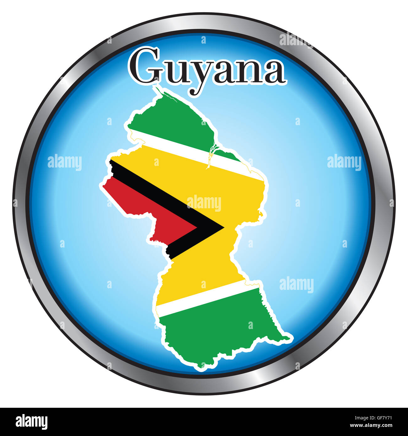 Guyana vector map hi-res stock photography and images - Alamy