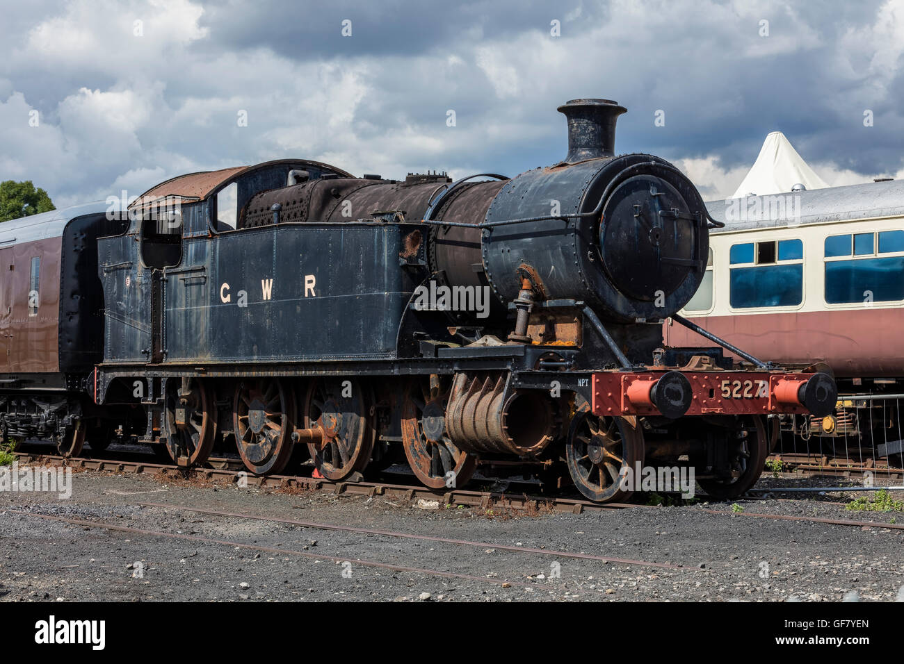 GWR steam engine locomotive in need of restoration at the Didcot ...