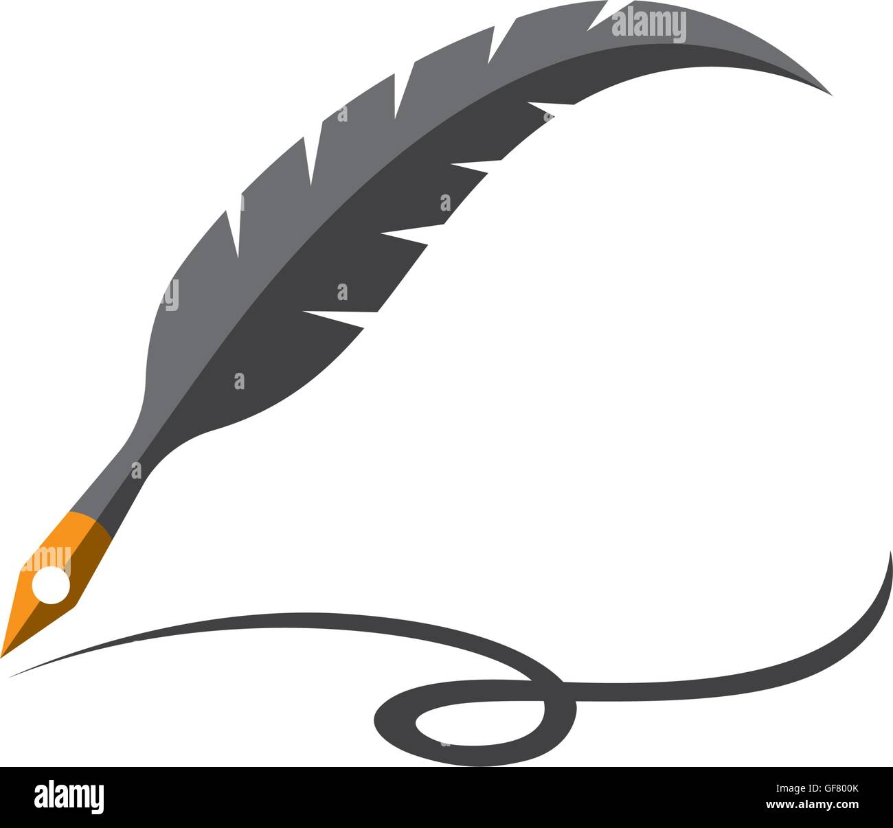 Feather writing Logo Template Stock Vector Image & Art - Alamy