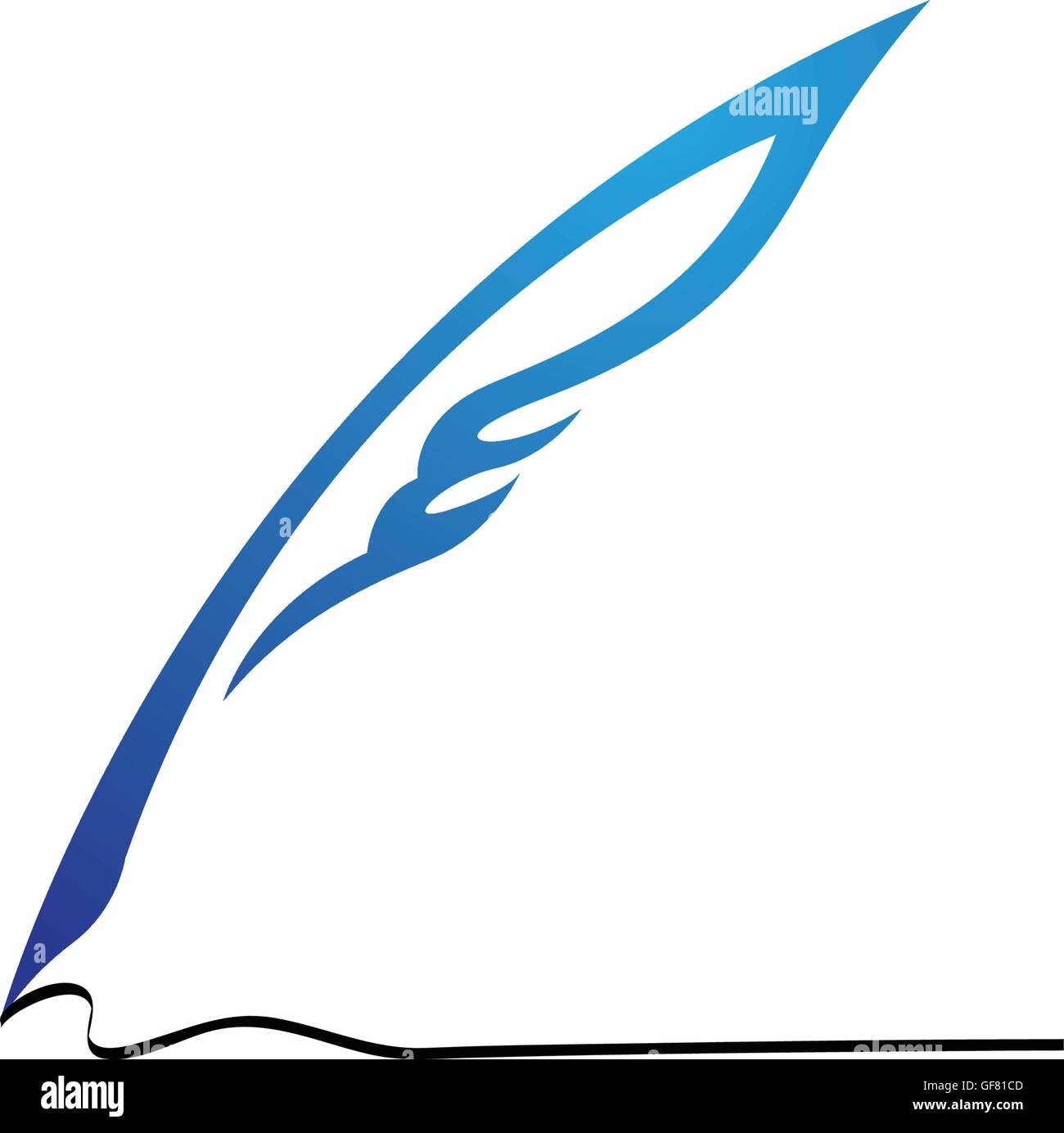 Feather writing Logo Template Stock Vector Image & Art - Alamy