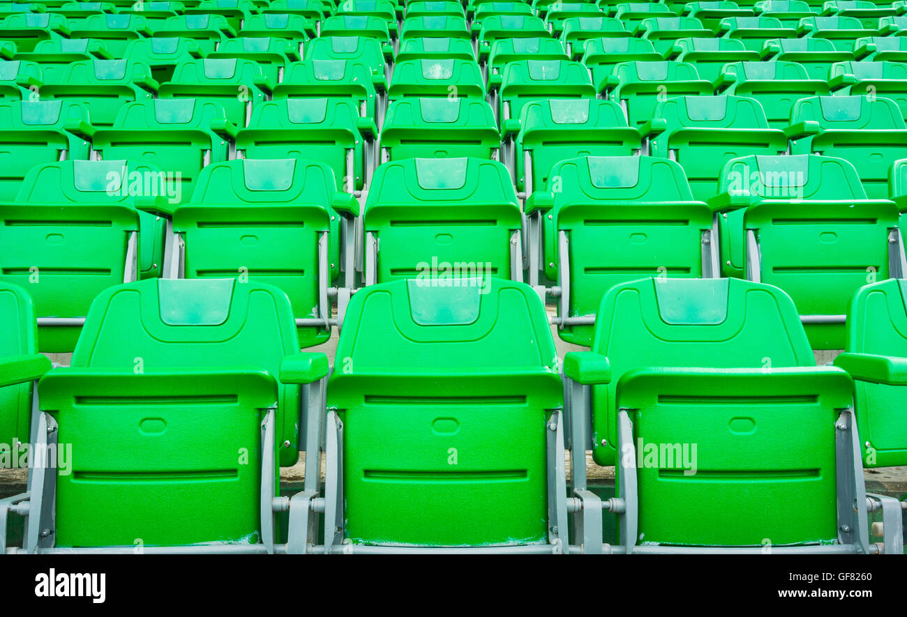 A group of empty seat or chair in stadium , theater or conxert Stock ...
