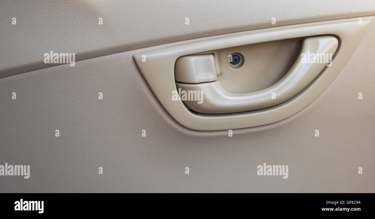 Lever to open the car door Stock Photo - Alamy
