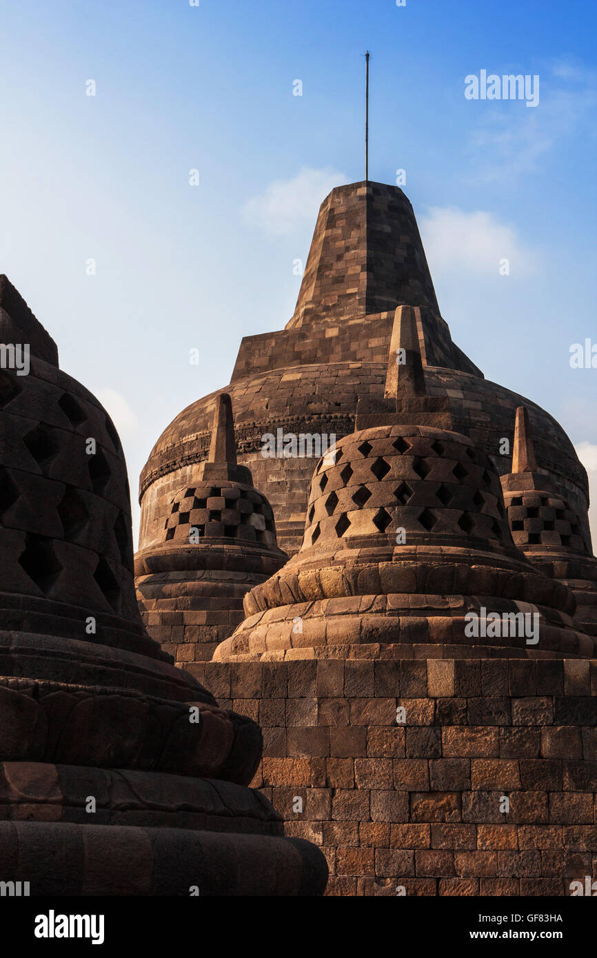 Borobudur Temple at sunrise time, Yogyakarta, Java, Indonesia Stock ...