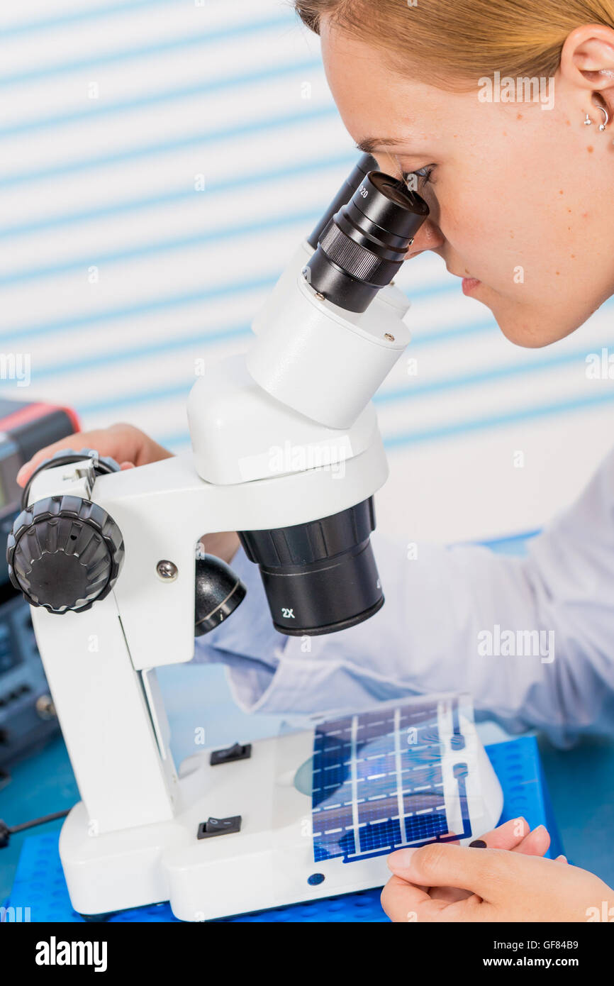 Silicon wafers production, photolithography Stock Photo - Alamy
