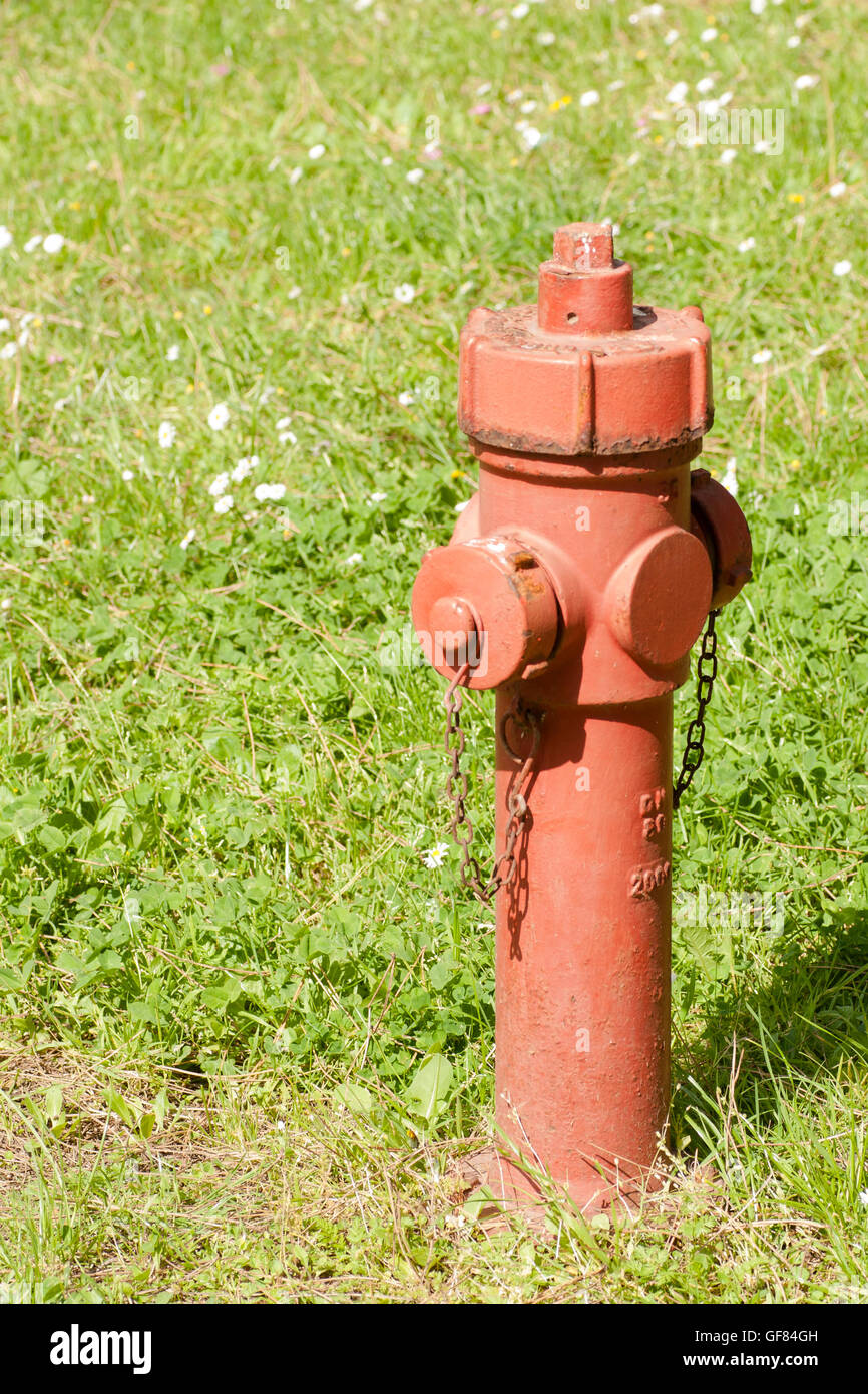 red hydrant construction Stock Photo - Alamy