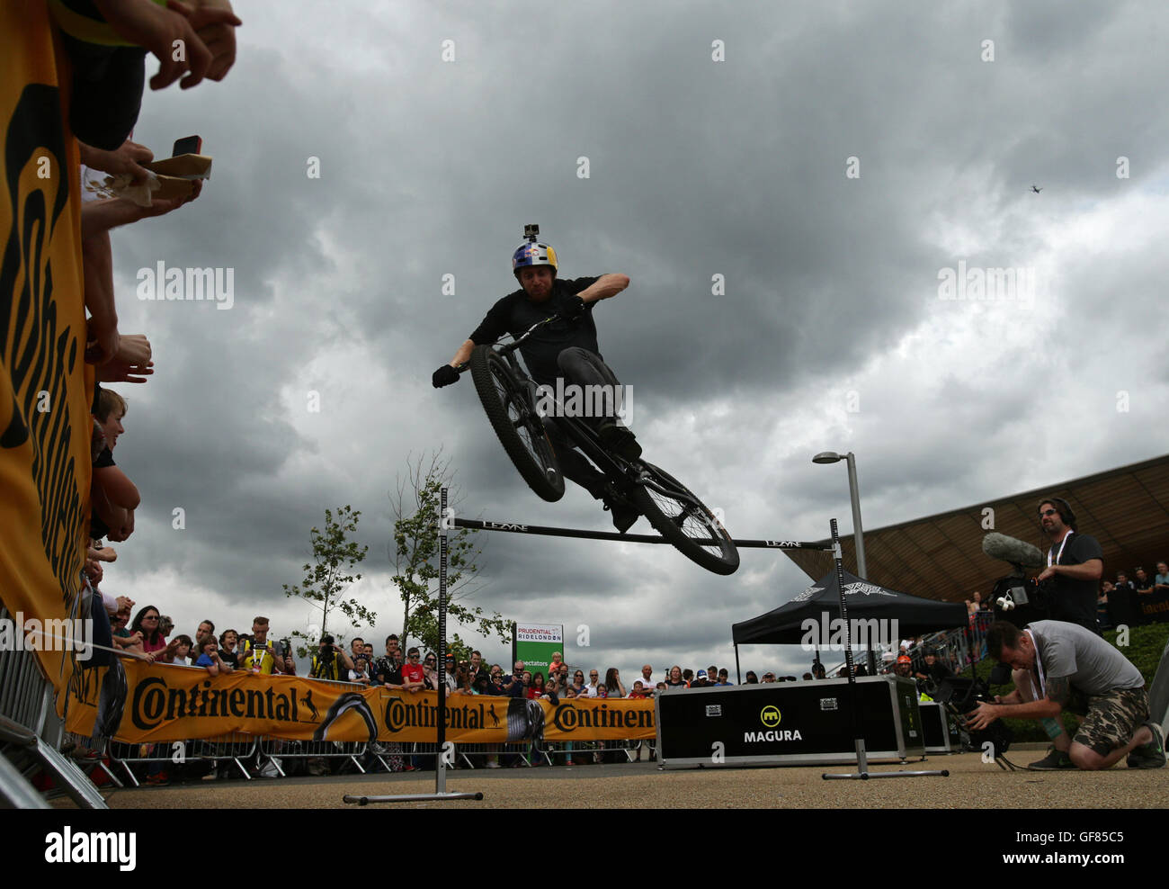Scottish trials cyclist Danny Macaskill displays his skills at a Drop ...