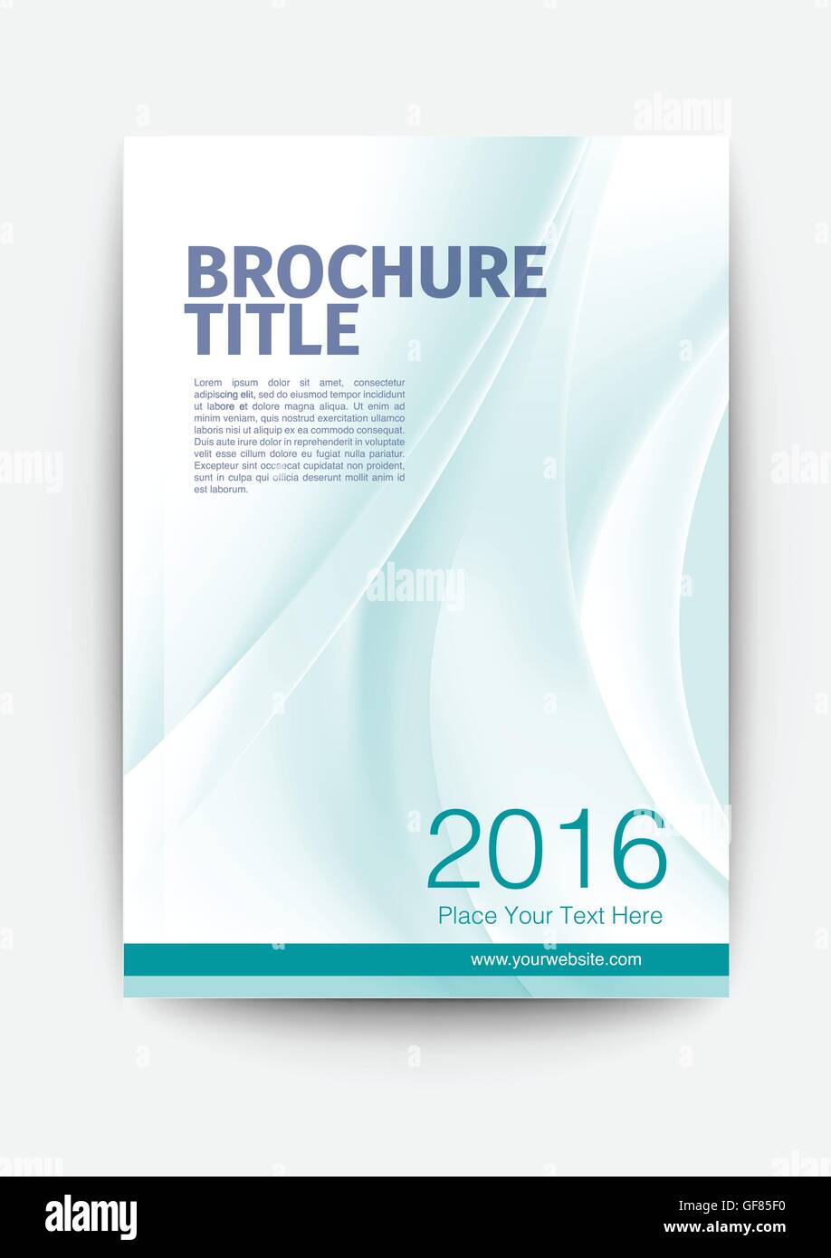 turquoise brochure cover template Stock Vector Image & Art - Alamy