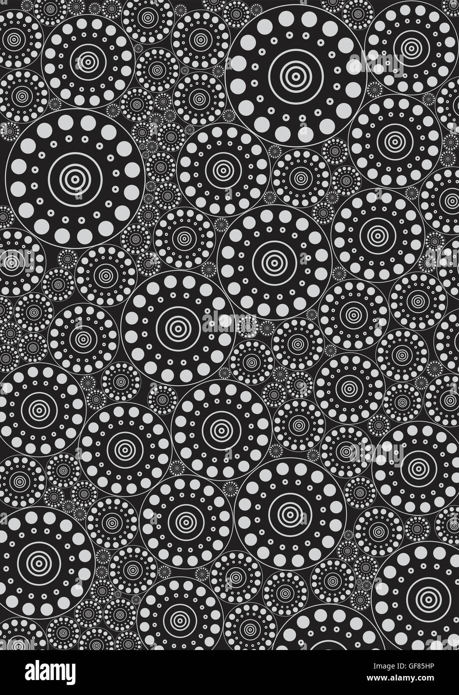 black background of circles pattern texture Stock Vector Image & Art ...