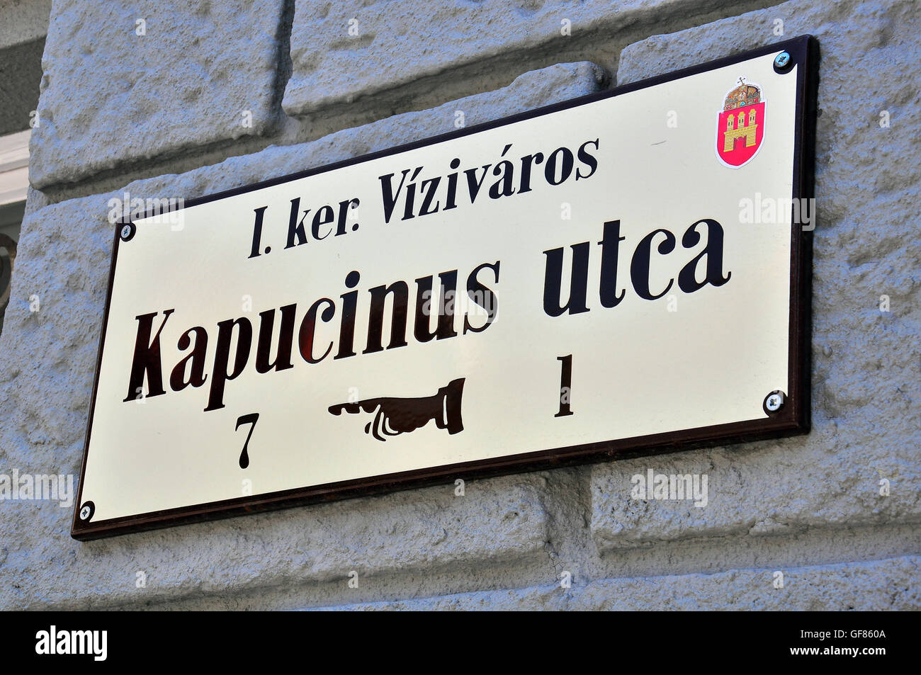 Street sign in Budapest Stock Photo - Alamy