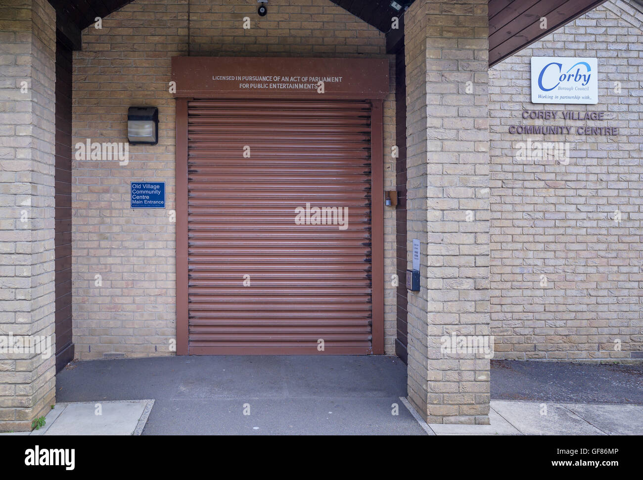 Corby old village community centre Stock Photo - Alamy