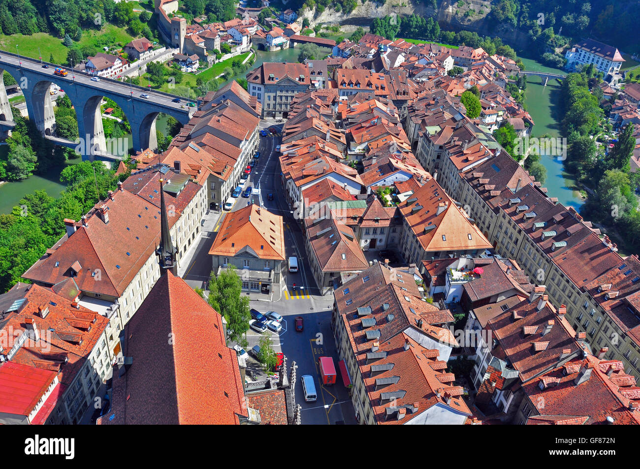 Fribourg cityscape, Switzerland Stock Photo - Alamy