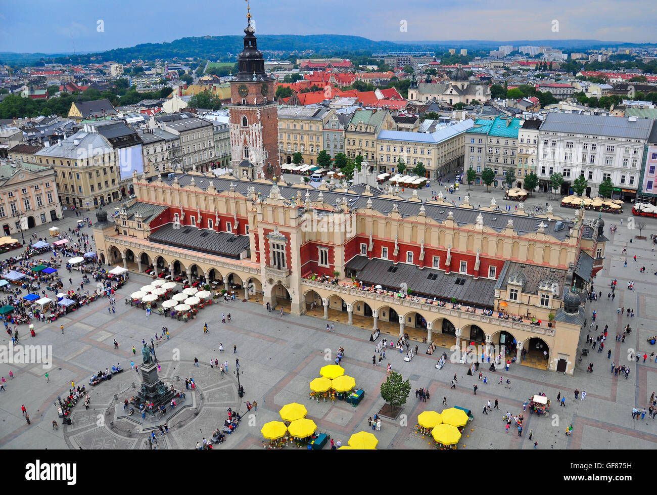 Krakow main square from above Stock Photo - Alamy