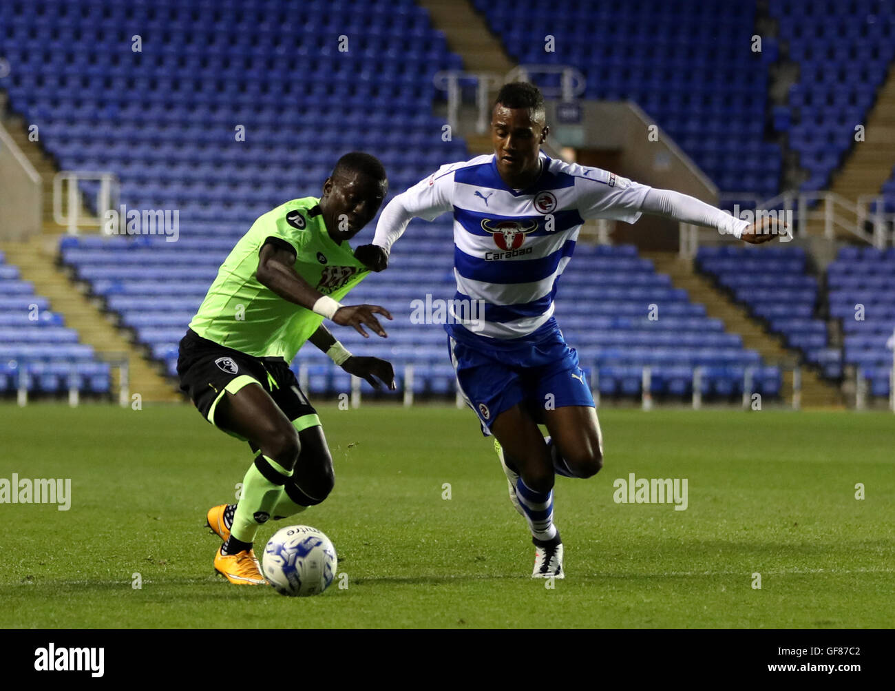 AFC Bournemouth's Max Gradel (left) and Reading's Jordan Obita battle ...