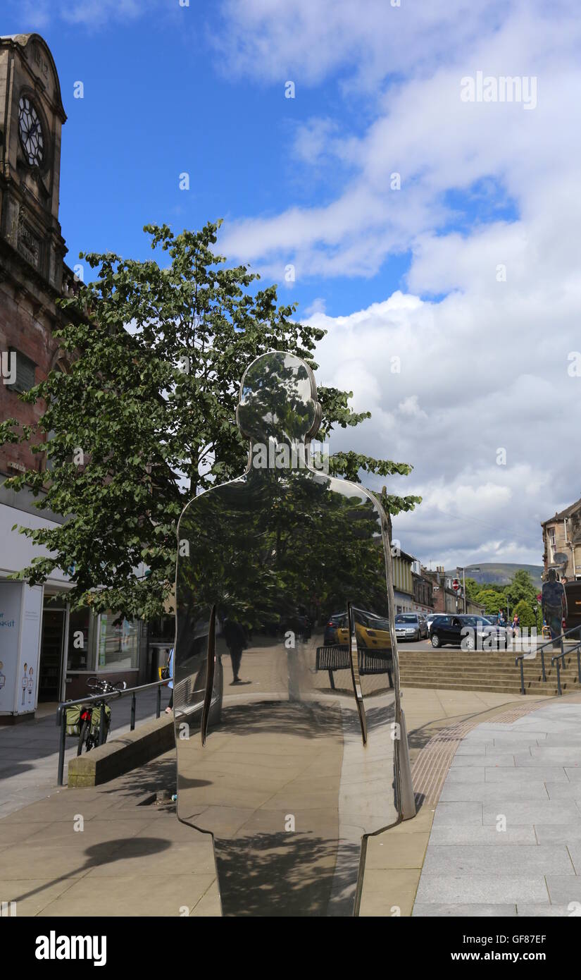 The Sentinels polished stainless steel reflective artwork by Rob ...