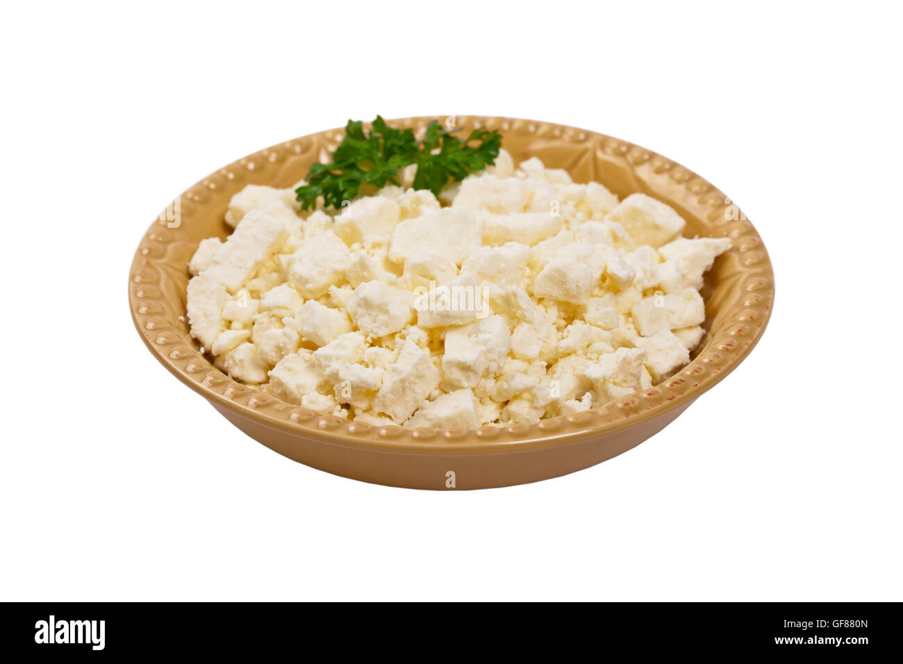 Feta Crumbled Cheese Stock Photo - Alamy