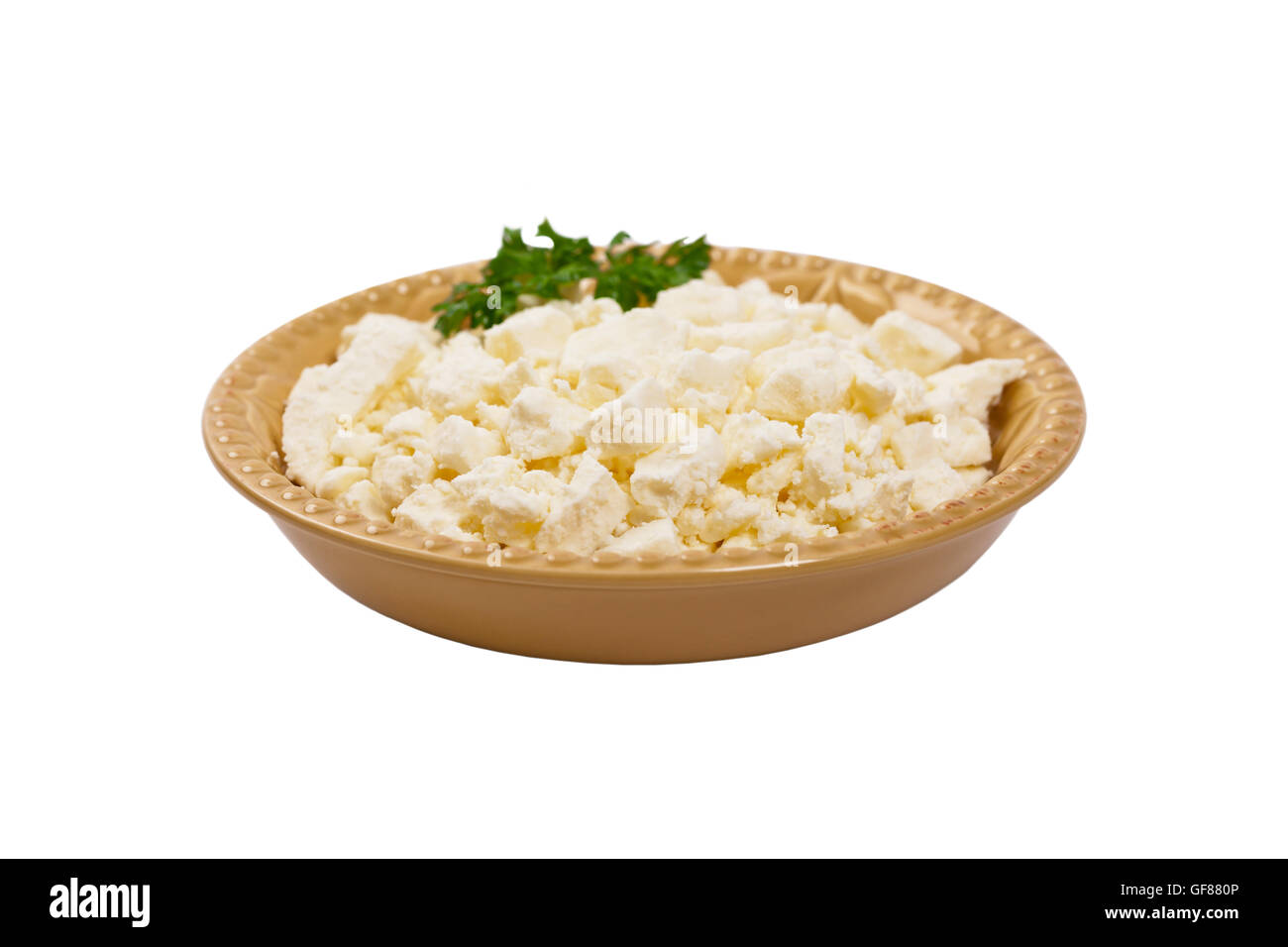 Feta Crumbled Cheese Stock Photo - Alamy