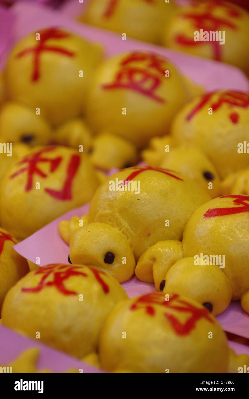 yellow fortune turtle buns sold during Nine Emperor Gods Festival Stock ...