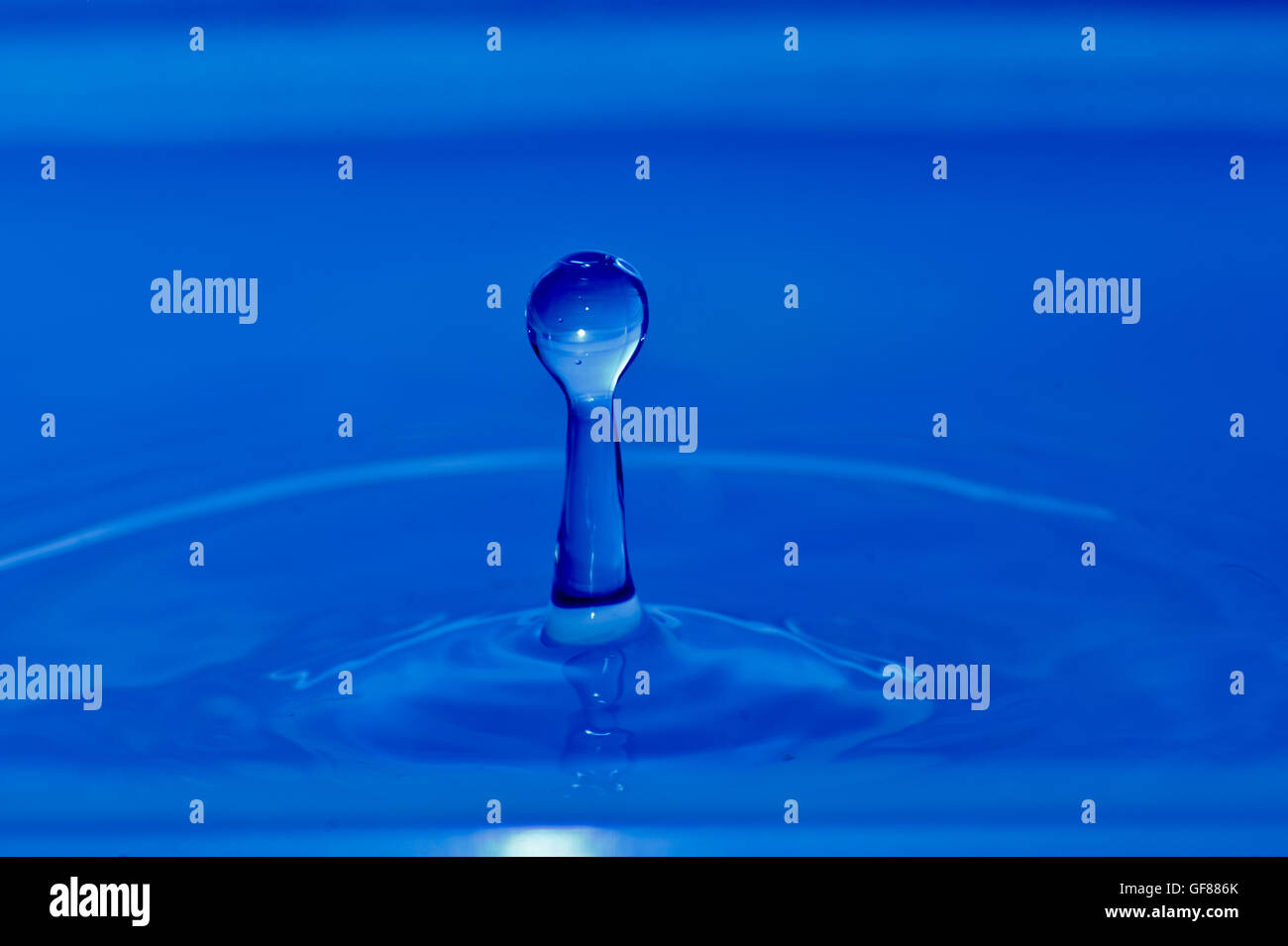 Water drop column in close view Stock Photo - Alamy