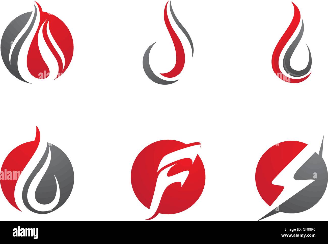 Fire flame Logo Template Stock Vector Image & Art - Alamy