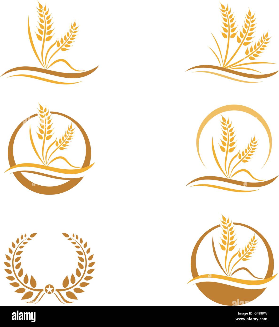 wheat Logo Template Stock Vector Image & Art - Alamy