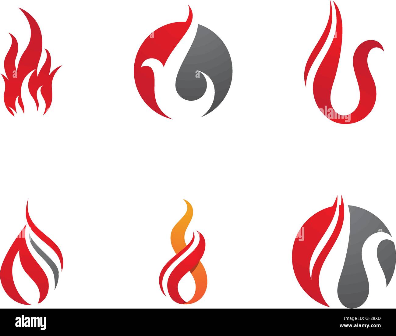 Fire flame Logo Template Stock Vector Image & Art - Alamy